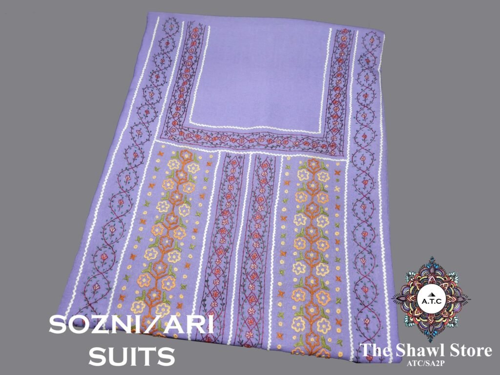 Handcrafted Sozni/Aari Embroidery Suit - The Shawl Store